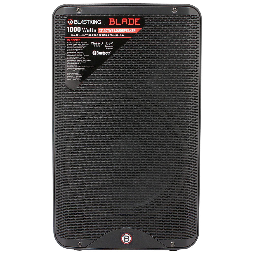 Blastking BLADE12A 12” Active Loudspeaker 1000 Watts Class-D with DSP