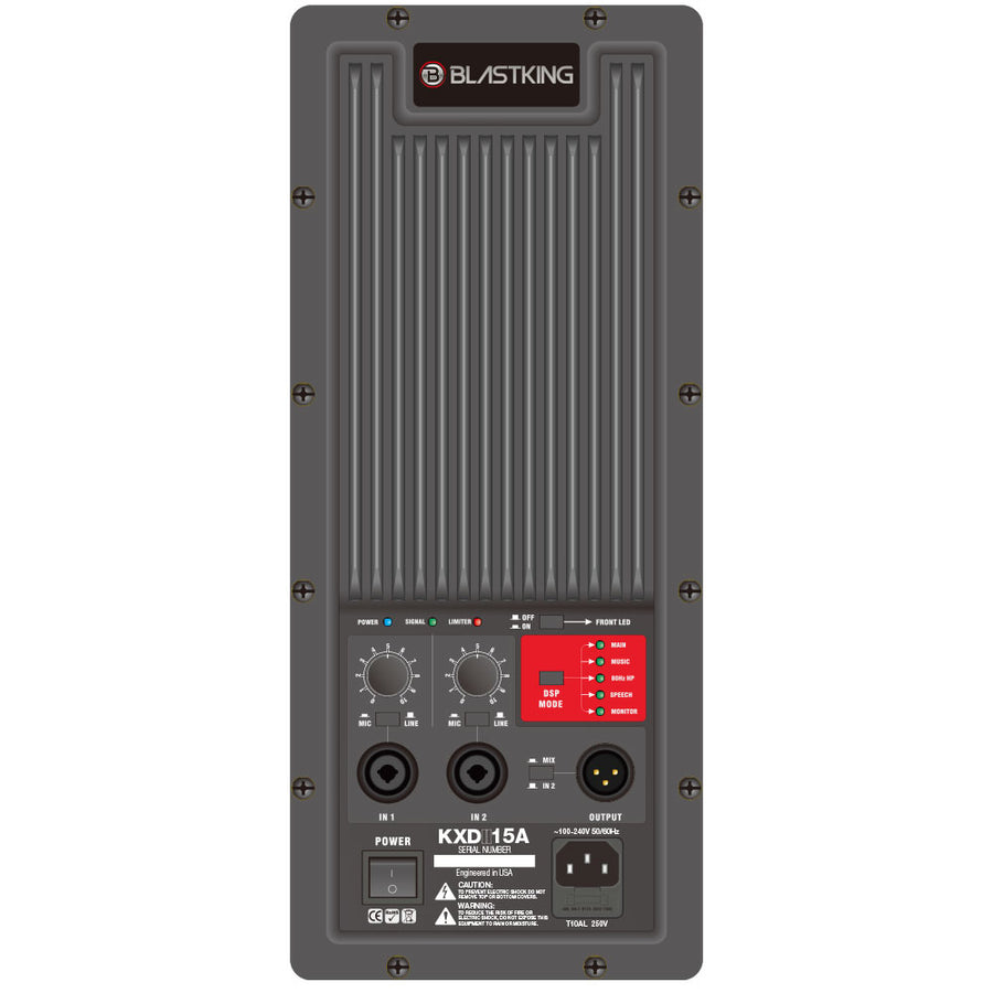 15” Active Loudspeaker 1200 Watts Class-D Bi Amp DSP Mode - KXDII15A