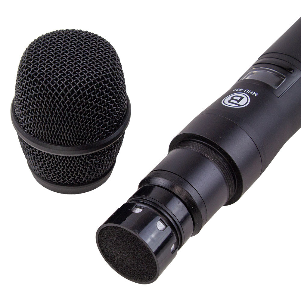Blastking MHU402 Dual Handheld UHF DSP Wireless Microphone System