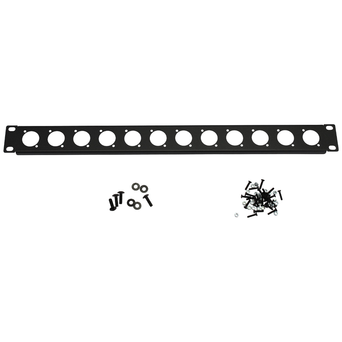 1U Rack Metal Blanking Panel w/ 12 Round Holes for 19in Server Racks a
