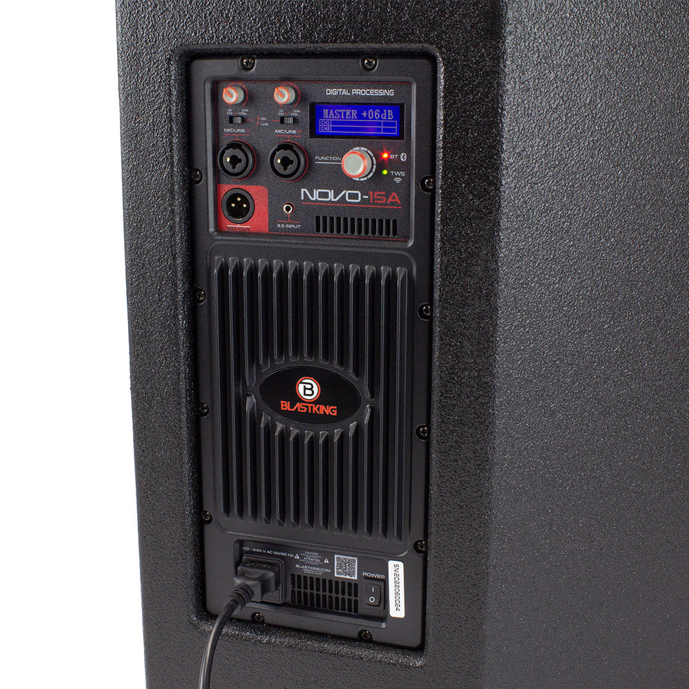 Blastking NOVO-15A 15” 2-Way Active Loudspeaker 1200 Watts Class-D, TW