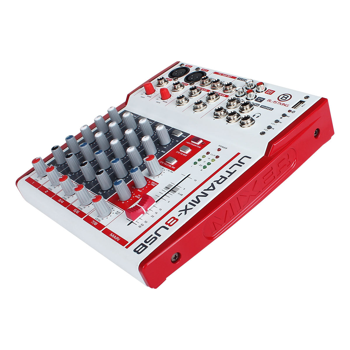 Blastking ULTRAMIX-8USB 8 Channel Analog Stereo Mixing Console